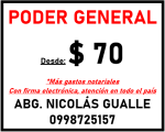 PODER GENERAL Y ESPECIAL ECUADOR – Abogado Nicolás Gualle